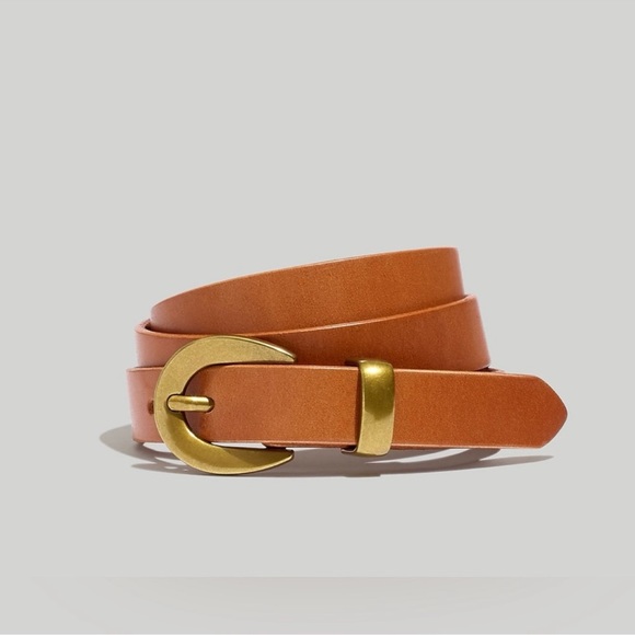 Madewell | Accessories | Madewell Chunky Buckle Skinny Leather Belt ...